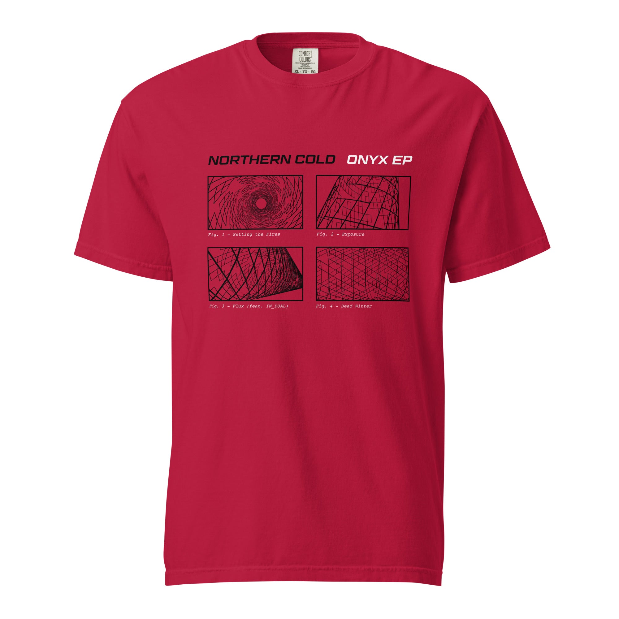 Northern Cold - Onyx EP heavyweight t-shirt red – Northern Cold Merch Store